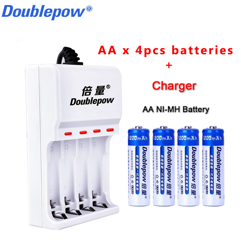 100% Original Rechargeable Battery 1.2V Ni-MH AA Batteries Double Pow ...