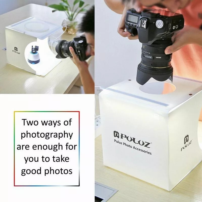 PULUZ Mini Photo Studio Light Box (23x23cm), Portable Folding Photo ...