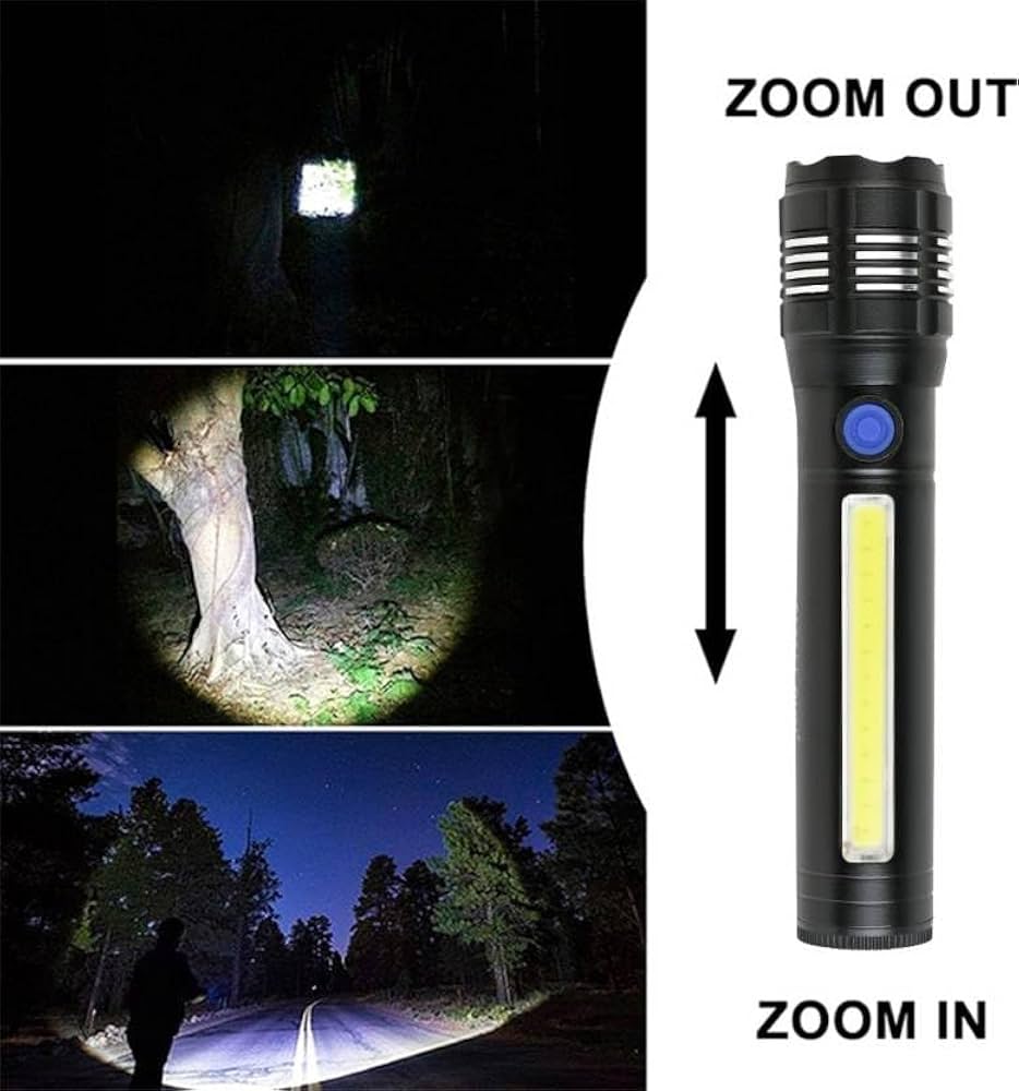 Care 4 LED+COB Rechargeable Emergency long range torch light | uab ...