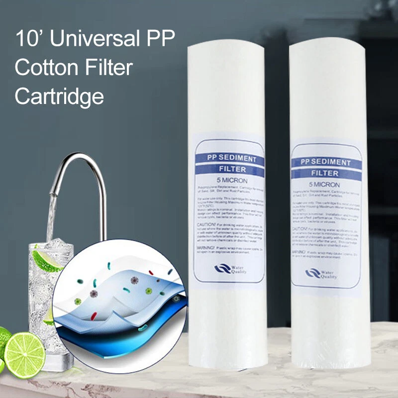 💧 ရေသန့်စင်ရေစစ် 10 Inch PP Cotton Sediment Water Filter Cartridge - 5 ...